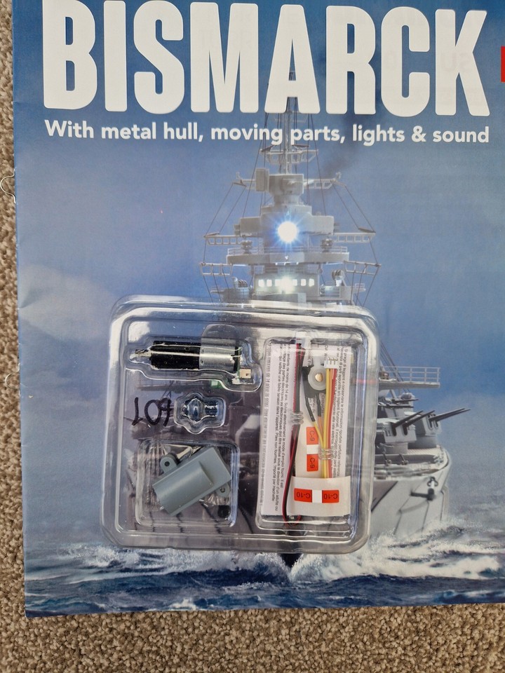 1/200 HACHETTE BUILD THE BISMARCK SHIP MODEL BATTLESHIP ISSUE 109 INC ...