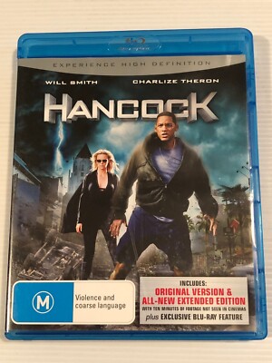 Hancock (Blu-ray 2008, All Regions) Will Smith, Charlize Theron | eBay ...