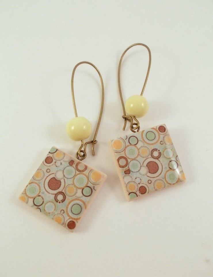 Dangle Polymer Clay Earrings - Clear Resin Jewelry - Bubble Earrings | eBay