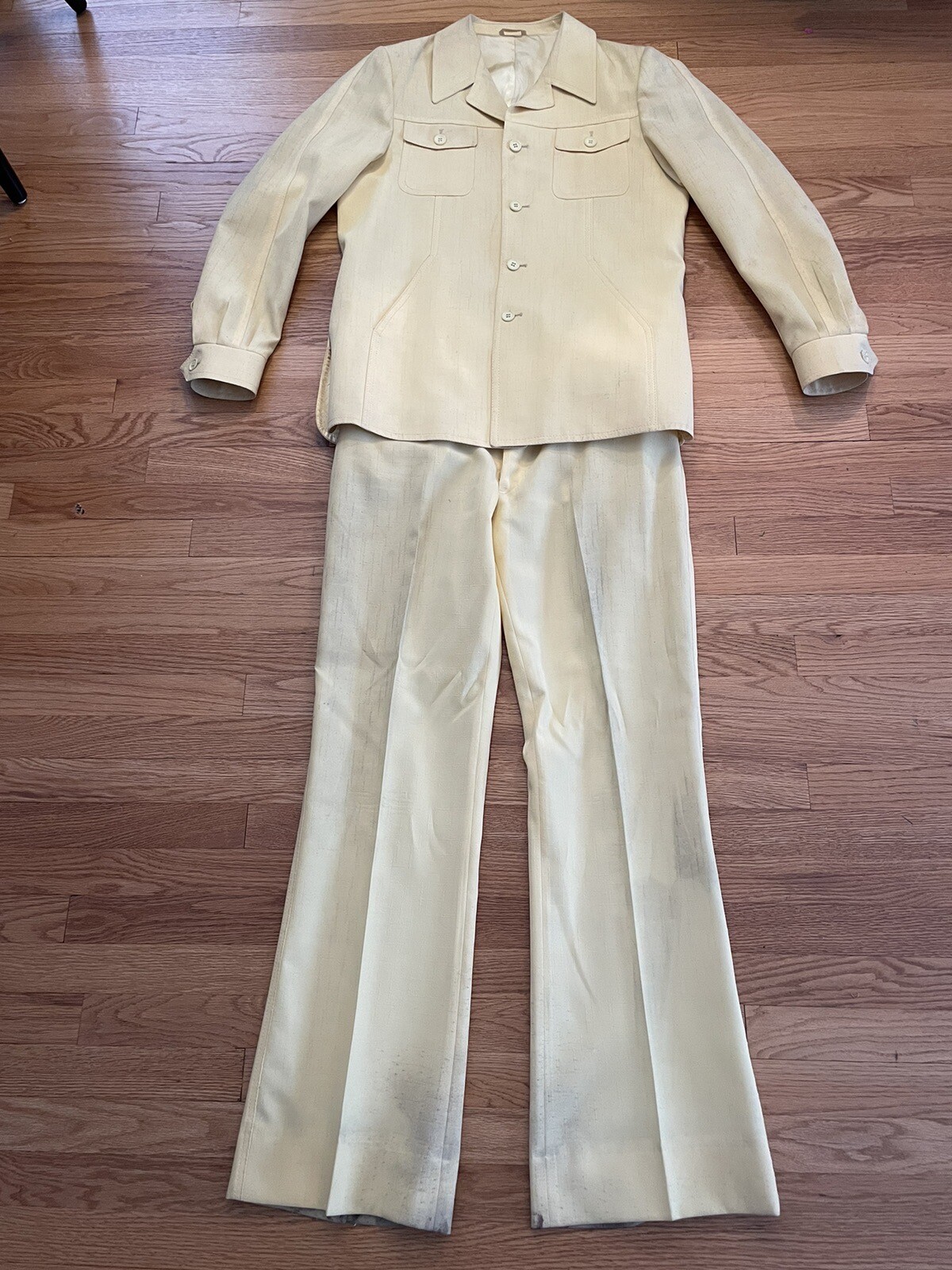 Vtg 1970's Johnnie Walker Made USA Milwaukee WI Canary Yellow 2 Piece ...