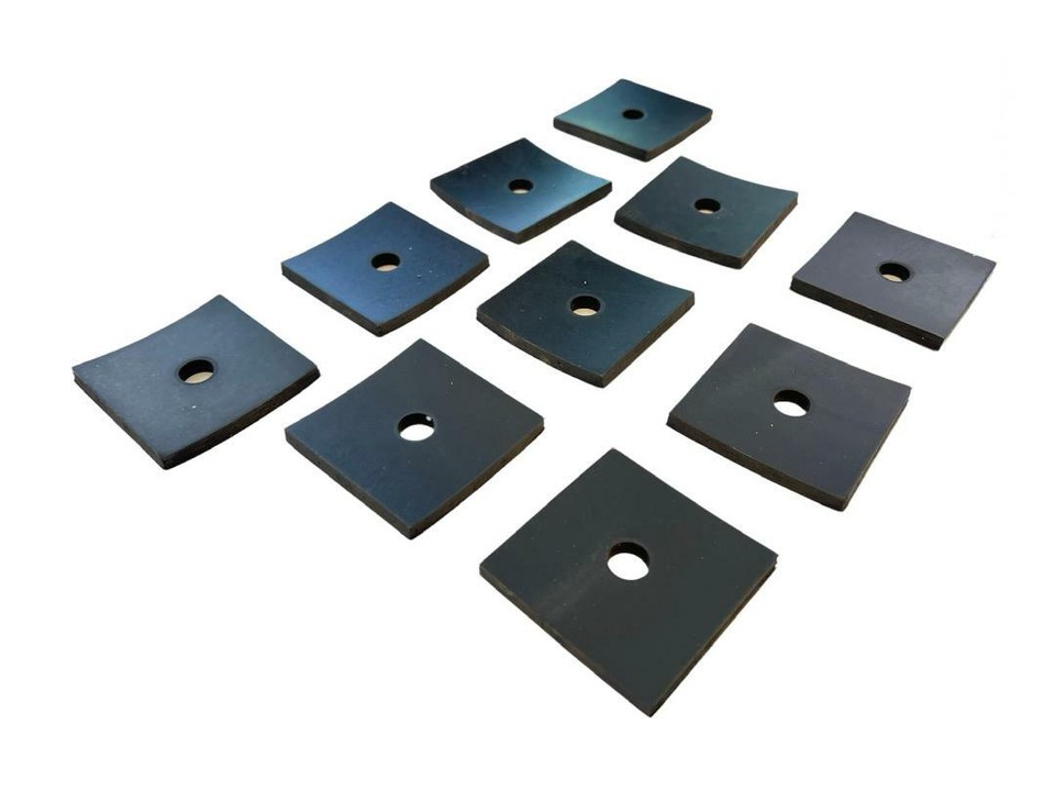 HD Truck Rubber Body to Frame Mount Pads set 10 Rubber w/ Fiber Insert ...