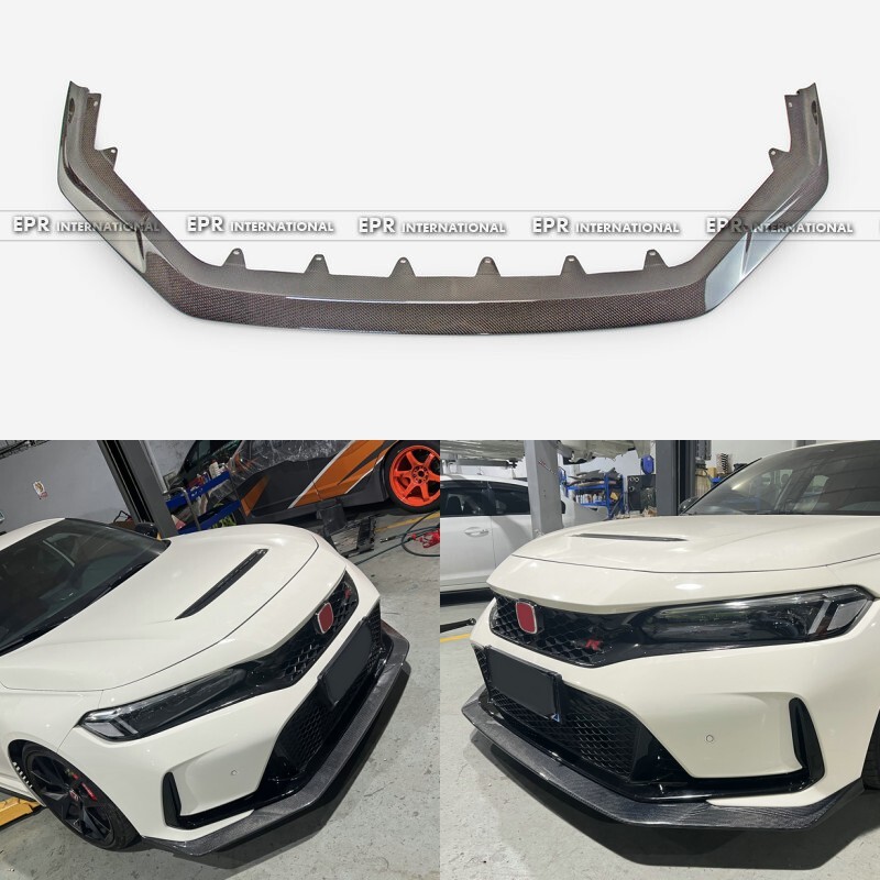 For Honda Civic Hatchback FL5 Front Bumper Lip Bodykits Red Carbon ...