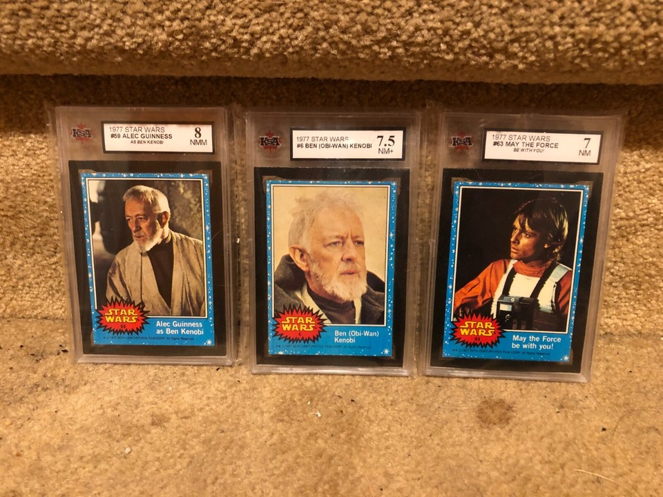 LOT OF 3 KSA Graded 1977 Topps Star Wars Cards Blue Series KSA 7-8 | eBay