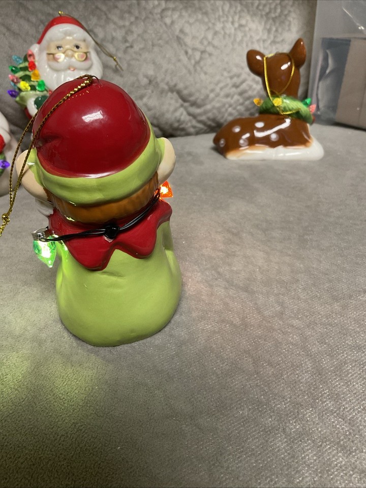 Light Up Ornaments: Elf Reindeer Santa Snowman Mr Christmas Follow The ...