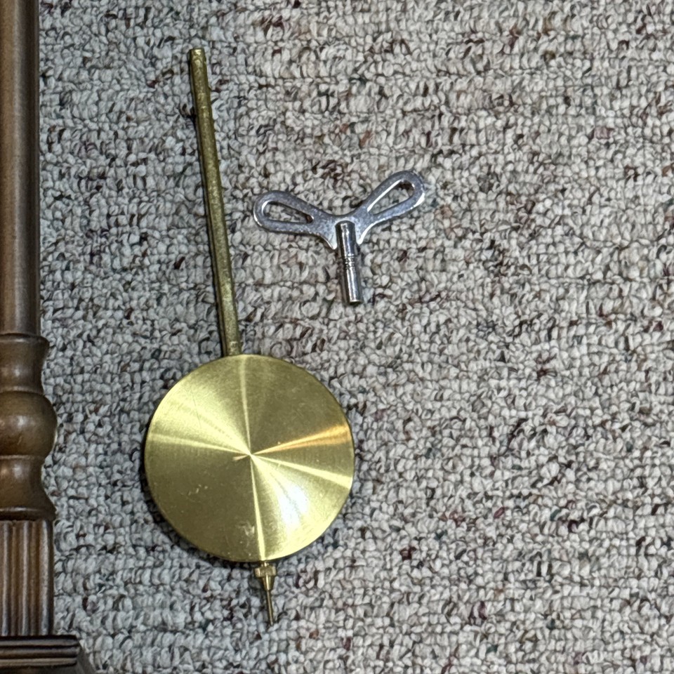 Vintage Wood Case CENTURION 35 Day Wall Clock w/Key & Pendulum - FREE ...