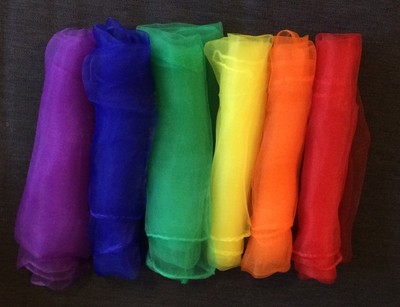 sensory scarves rainbow juggling scarves dance gymnastics ballet floaty ...