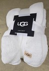 UGG Avery Throw Blanket 50"x70" Sherpa Lined Snow | eBay