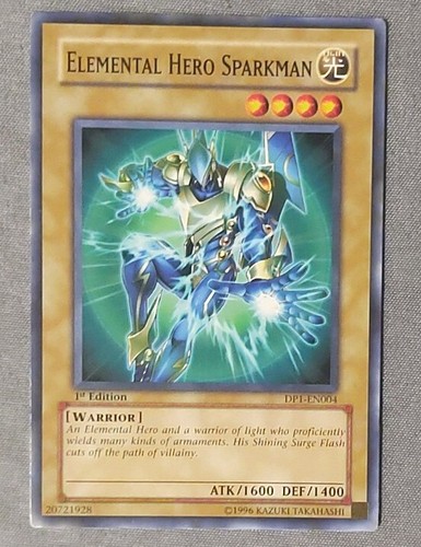 Elemental Hero Sparkman - DP1-EN004 - 1st Edition - YuGiOh-LP | eBay