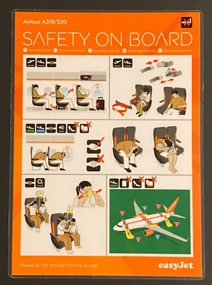 easyJet Airbus A319/A320 Safety Card - 2014 | eBay