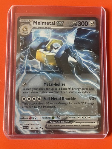 Pokémon TCG Melmetal ex SV03: Obsidian Flames 153/197 Holo Double Rare ...