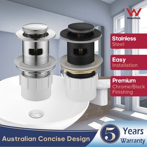 Decaura 32mm Bathroom Basin Push Pop Up Plug Waste Drain Plug with 40mm ...