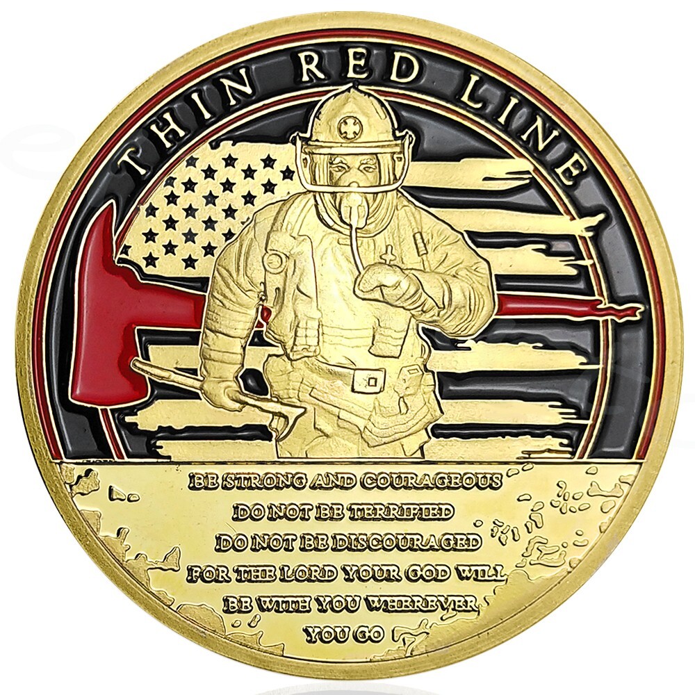 Wildland Fire Challenge Coins Fire Department Firefighter Brother