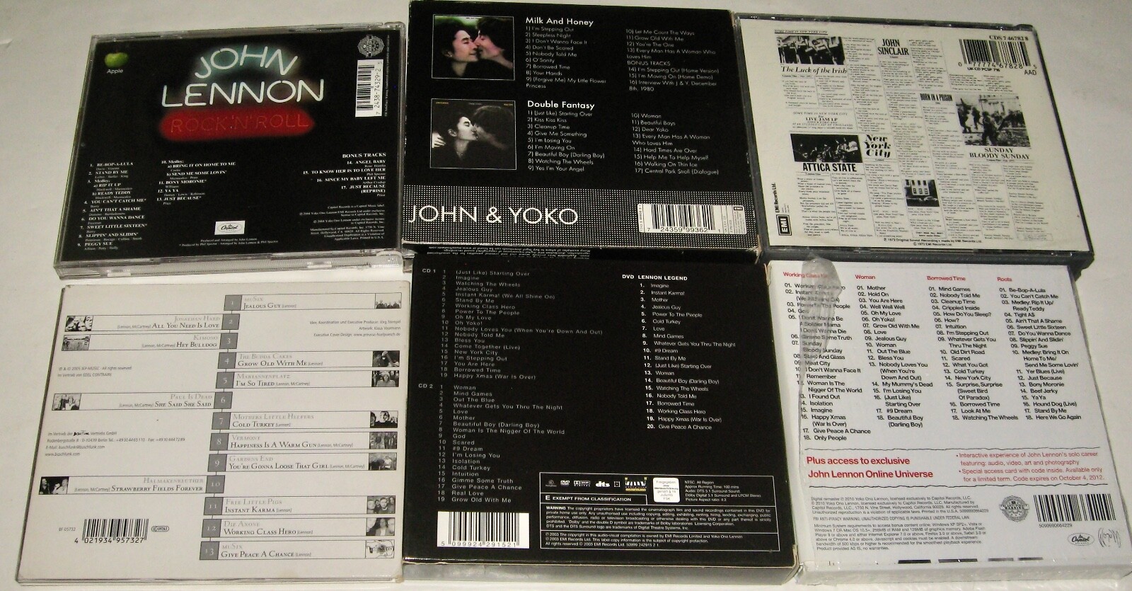 JOHN LENNON lot of 4 Cd Box Sets and 2 extras ALL Ex to NMINT condition ...