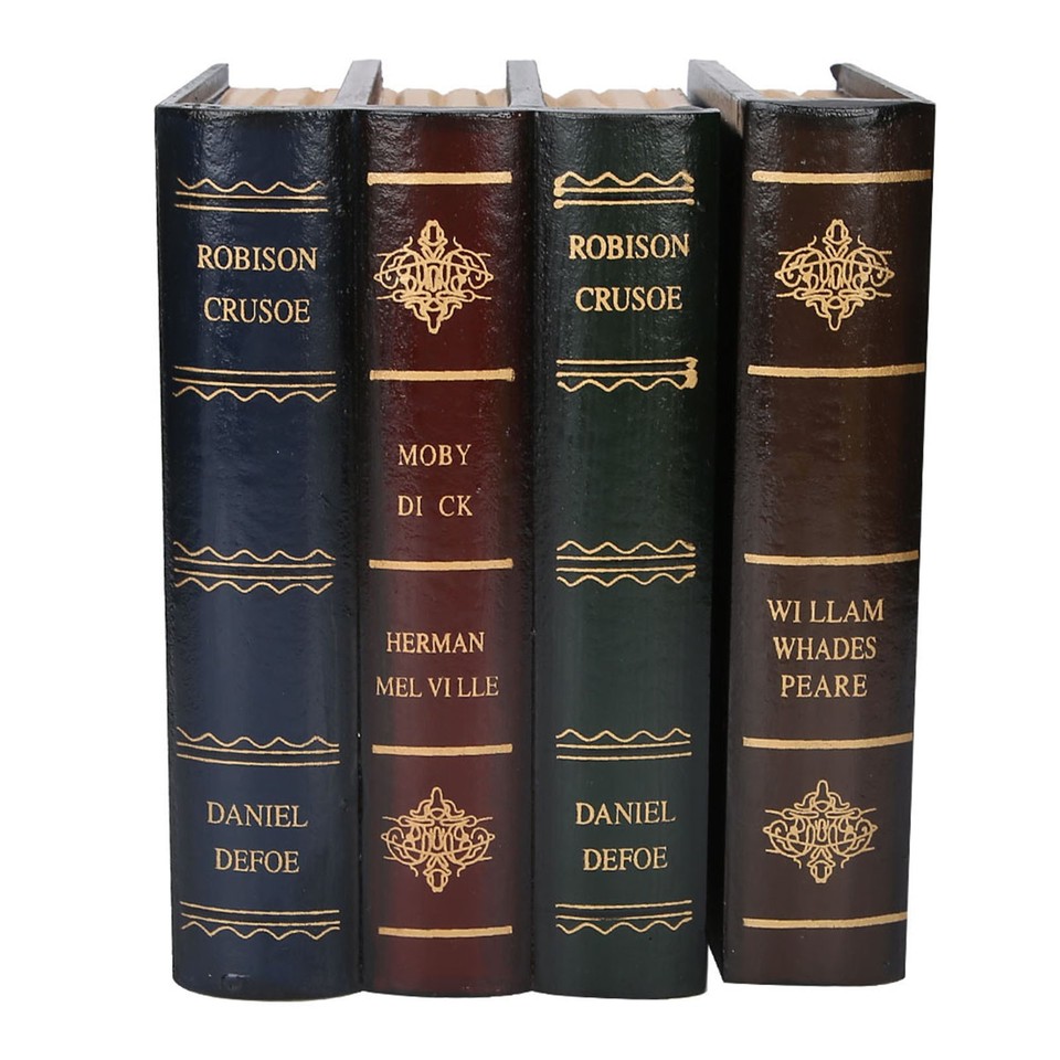 Decorative Box Book Shaped Vintage Storage Box Decor Boxes Wooden Boxes ...