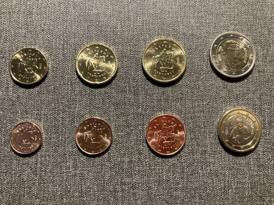 2026 First Bulgaria Euro Coin Set UNC 8 Coins Packed Separately Mint ...