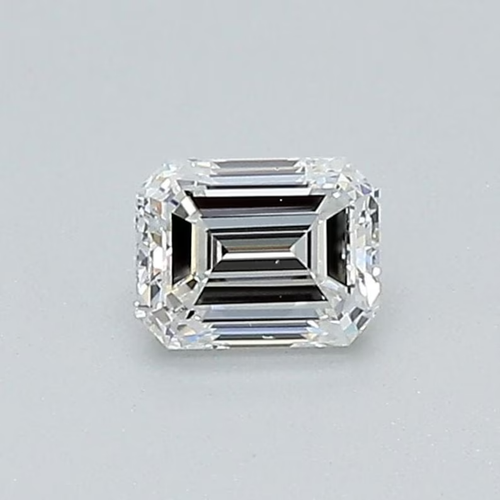 1 Ct Natural White Diamond 5x7mm Emerald Cut VVS1 D Grade Certified J18 ...