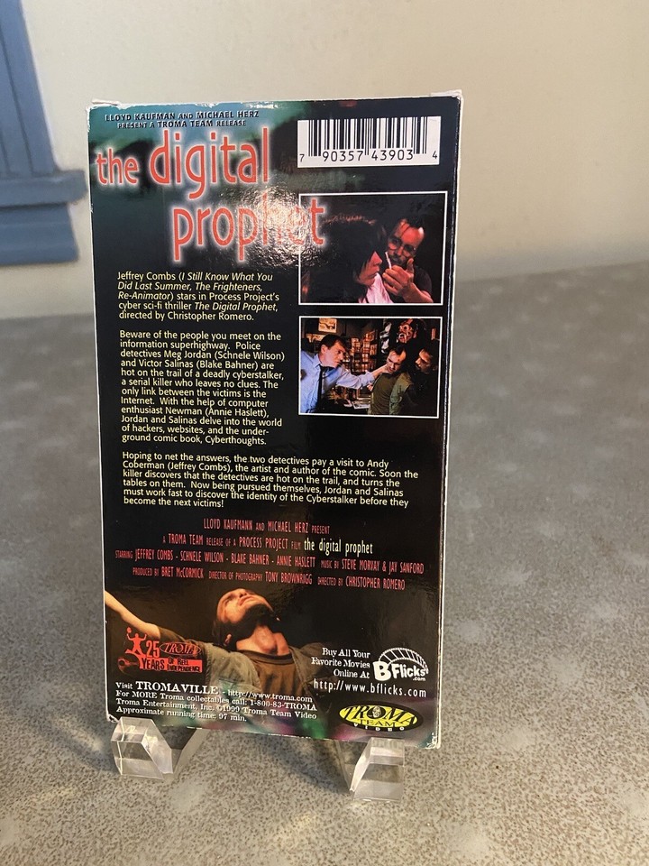 RARE Jeffrey Combs Cyberstalker aka The Digital Prophet VHS Troma Team Video | eBay