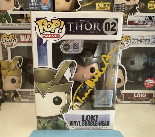 Loki 02 Funko Pop Signed By (Tom Hiddleston) W/ Quote | eBay