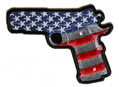 9MM GUN American Flag Motif 4" x 3" iron on patch (5246) Biker (H24) | eBay