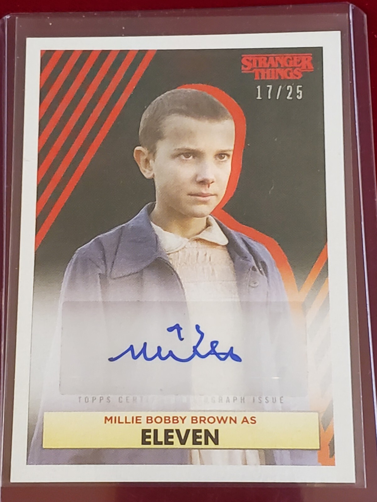 2020 Topps Stranger Things #11-C Millie Bobby Brown Eleven AUTO ...