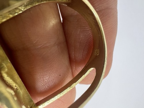 GOLd mens ring Nugget 10k multi 2 finger knuckle Bar hip hop 10 7 8 9 ...