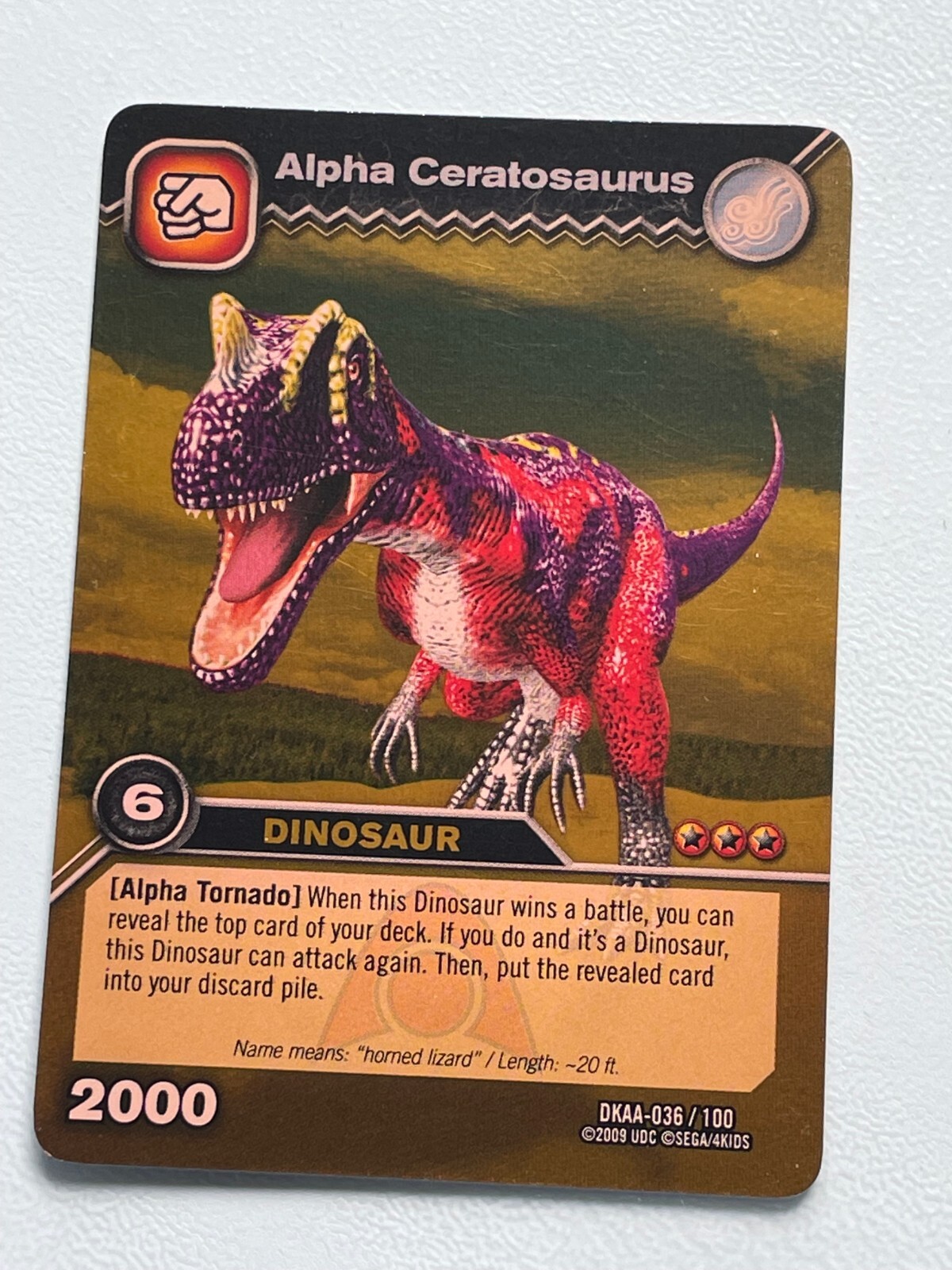 Dinosaur King Ceratosaurus Card