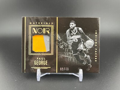 2016-17 Panini Noir Materials Black&White Prime #11 Paul George Pacers ...