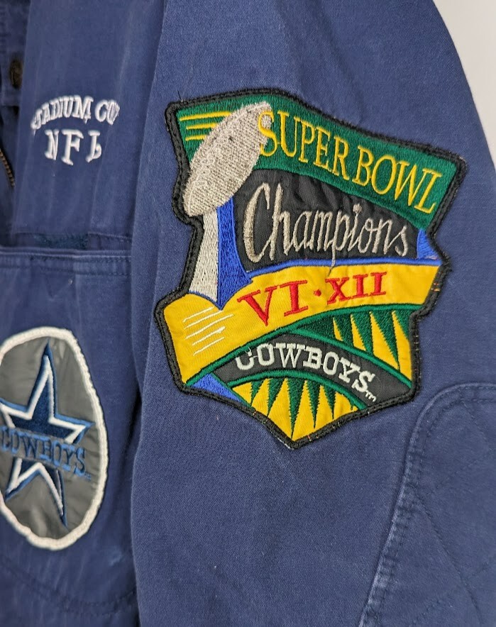 VTG Dallas Cowboys Mirage First String Stadium Coat Hooded Sz M - NFL ...
