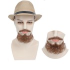 Hand Made Swiss Lace Mustache Human Hair Mustache Long Beard for Men's ...