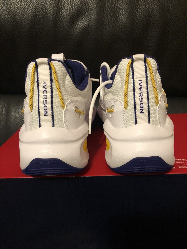 Reebok Iverson Solution Mid Basketball Sneakers Shoes 9 Lakers Question ...