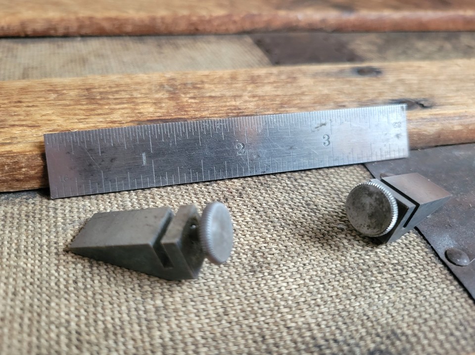Vintage 4" Starrett No. 307 (No. 7 Grad) Rule & No. 298 Key Seat Rule ...