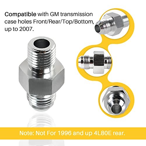 2Pcs Transmission Adapter Fittings 6AN Flare to 1/4" NPSM for TH350 ...