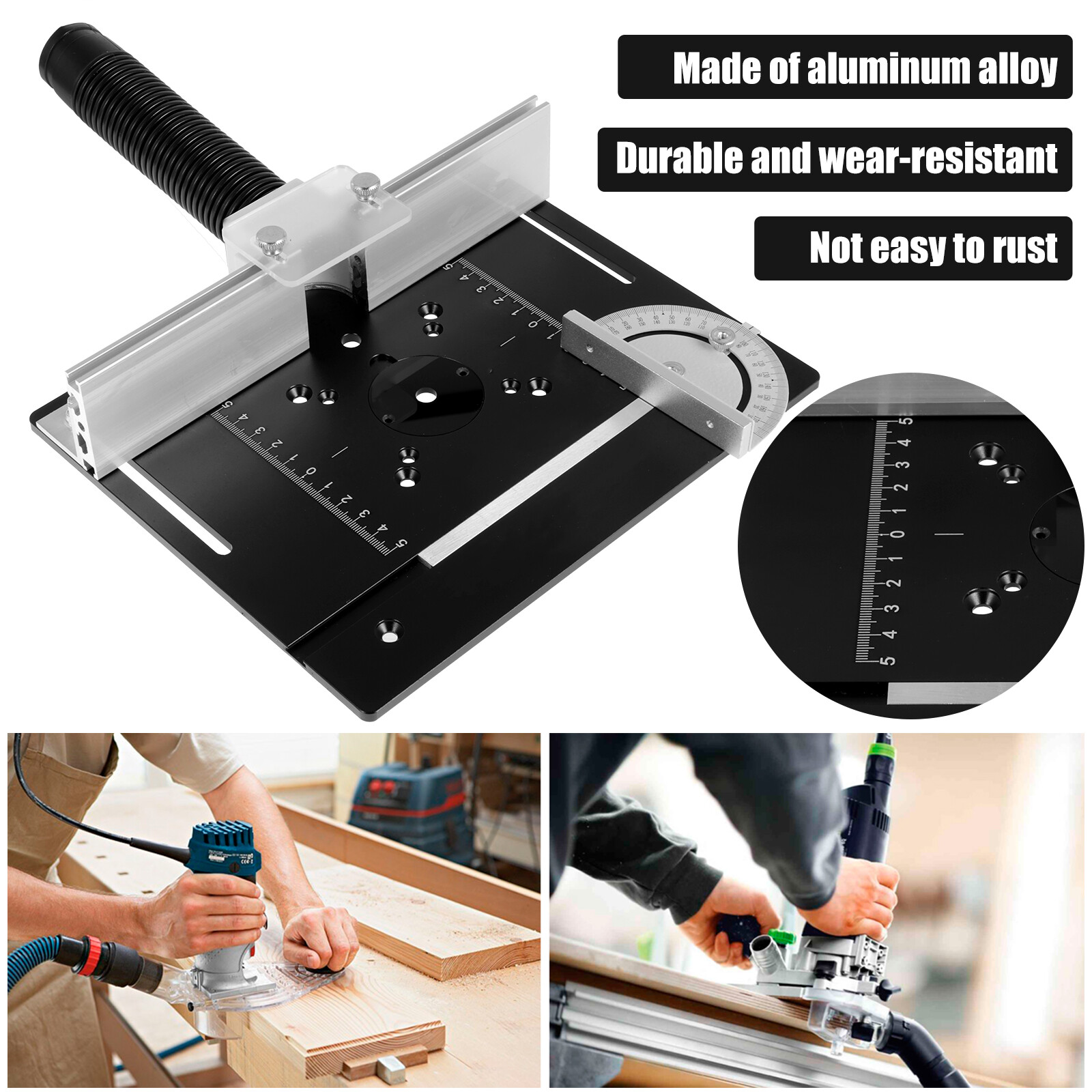 Router Table Insert Plate Aluminum Alloy Portable Milling Machine Flip ...