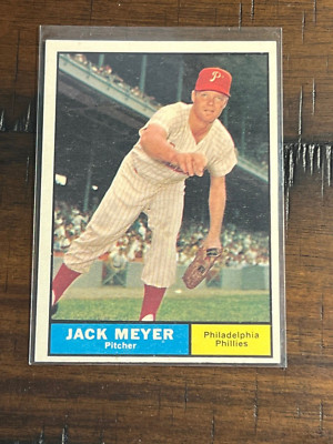 1961 Topps #111 Jack Meyer Philadelphia Phillies EXMT-NM Condition | eBay