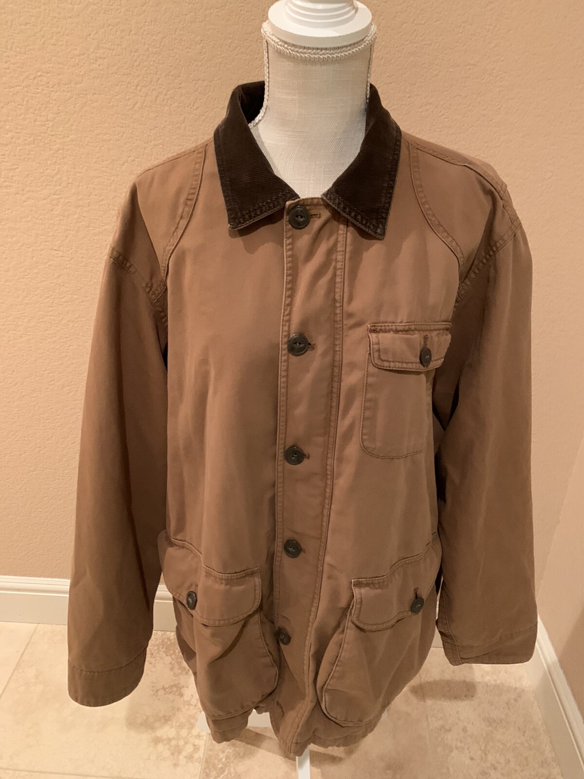 ORVIS Men’s Chore Field Barn Jacket /Coat With flanne… - Gem