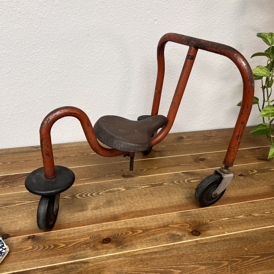 Vintage Late 1940’s Fageol Walkee Kids Bike Tricycle Red Metal Frame ...