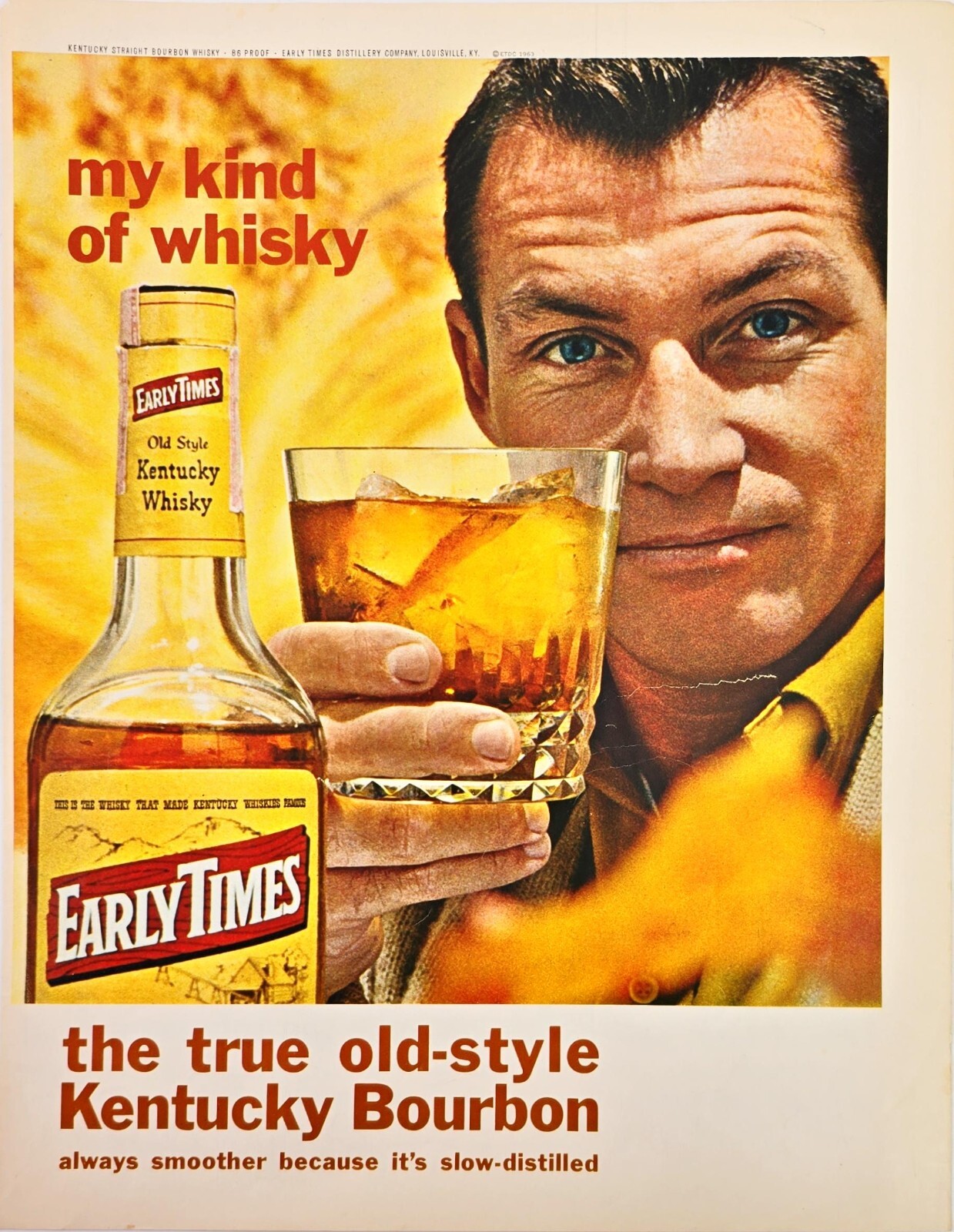 EarlyTimes Kentucky Bourbon Whisky Vintage 1963 Print Ad 10x13 | eBay