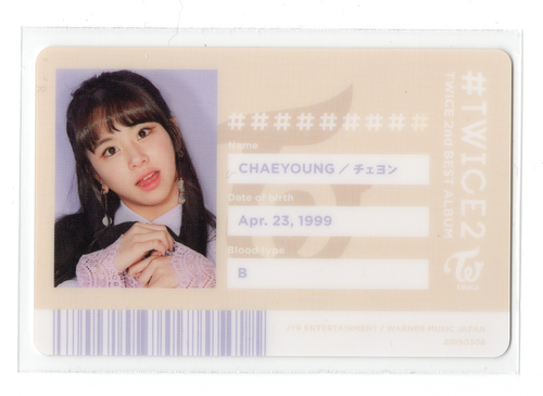 Twice Chaeyoung Photocard | #TWICE2 Japanese ID Card Hashtag Twice ...