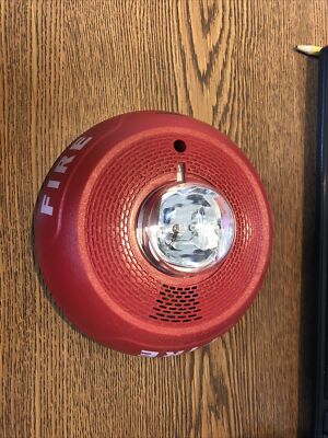 System Sensor PC2RL Ceiling Fire Alarm Horn Strobe Red | eBay