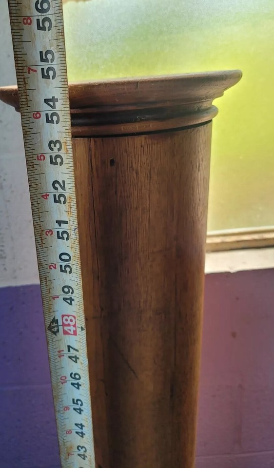 Vtg Lot Of 2 Matching Oak Wood Fluted Fireplace Columns Pillars 4ft 6 ...