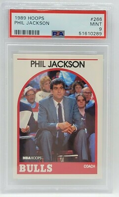 1989 NBA Hoops Basketball #266 - PSA MINT 9 - PHIL JACKSON - Coach ...