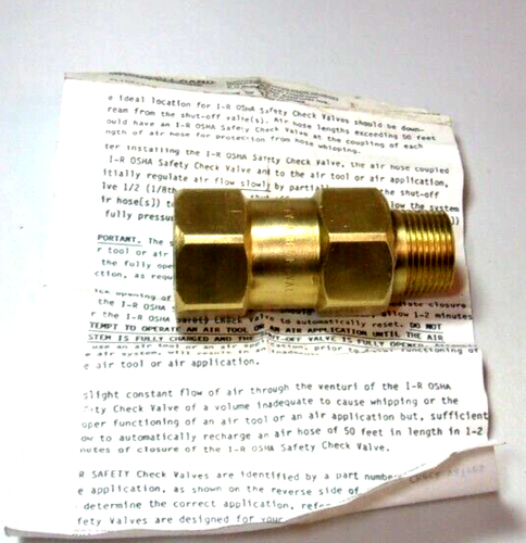 Ingersoll Rand I-R OSHA 35364397, Air Compressor safety check valve 160 ...