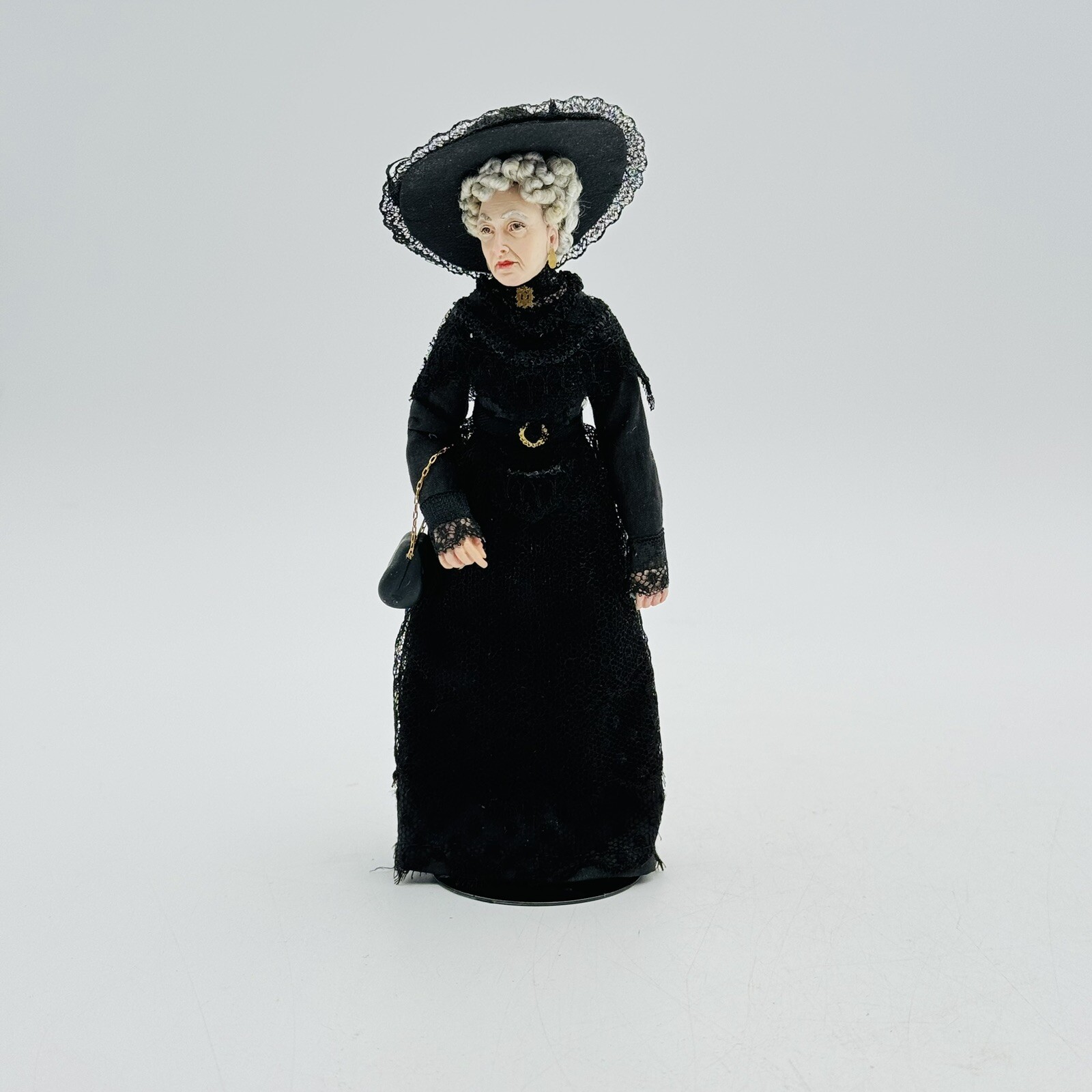 Artisan MARCIA BACKSTROM Mourning Lady Doll '95 Dollhouse Miniature ...