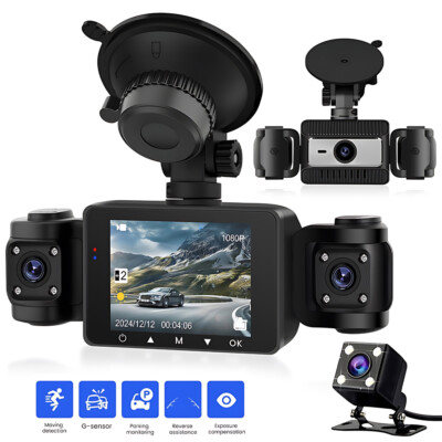 4 Channel Dash Cam 1080P HD Driving Recorder G-Sensor Car Front+Rear ...