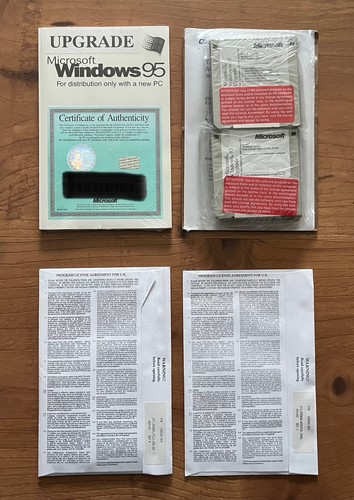 NEW Microsoft Windows 95 Upgrade LOT Vintage Computing Memorabilia ...