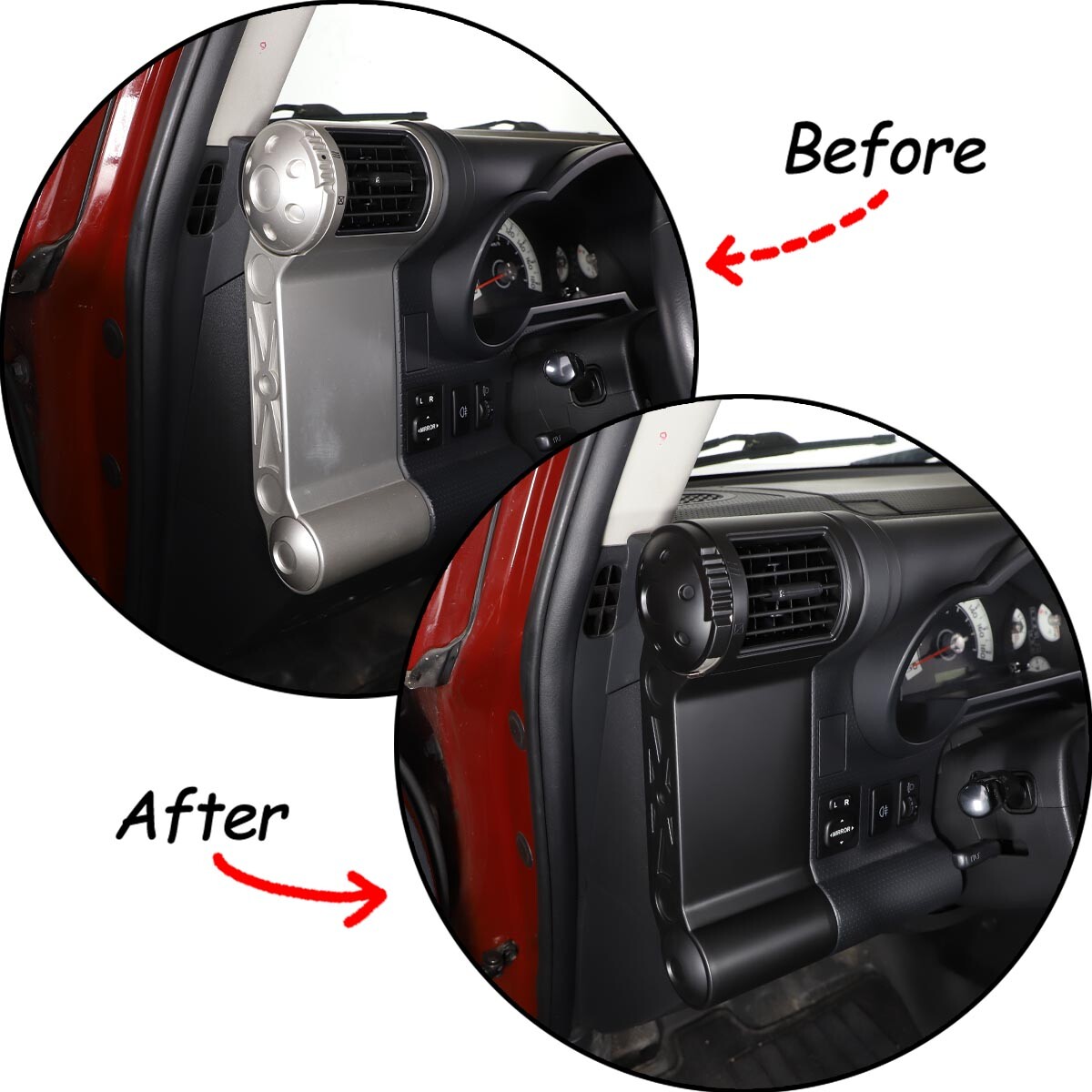 ABS Matte Black Side Air Vent Cover Decorate Trim For Toyot@ FJ Cruiser ...