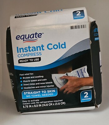 Equate Instant Cold Compress, 2 Count. Box Damage, Free Shipping | eBay