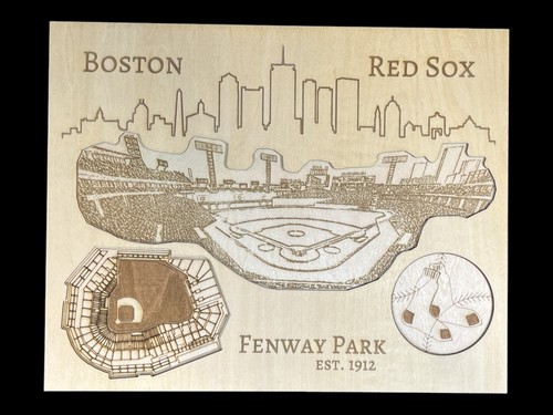 Boston Red Sox Fenway Park Seating Chart & Skyline Custom iWoodMD ...