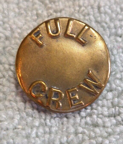 FULL CREW Railroad? Antique Overall Trouser Work Verbal Button 3/4 ...