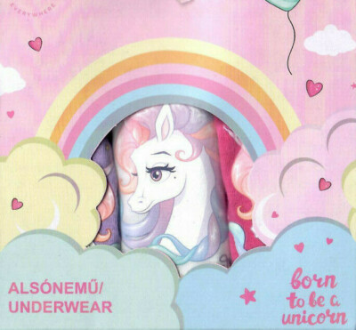Tris slip mutandine bimba "UNICORNI" taglia 3/4 - 5/6 - 7/8 anni | eBay